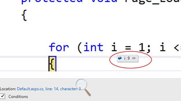 Conditional Debugging in Visual Studio 2015